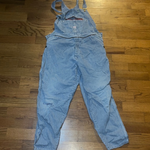Pointer | Jeans | Vintage Pointer Hickory Stripe Bib Overalls Engineer Railroad 38x3 Made In Usa ...